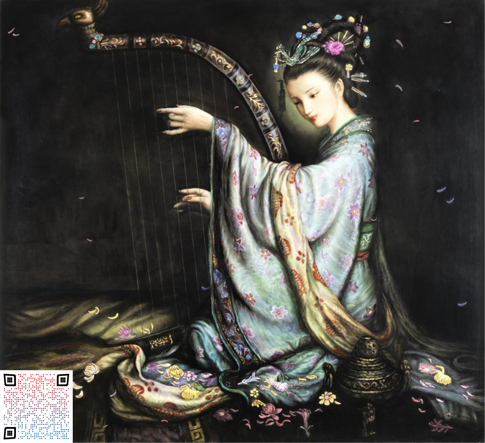 Luo Guohua - Playing Seven-stringed Zither - CIMB-PP-2111-002 | Grand ...